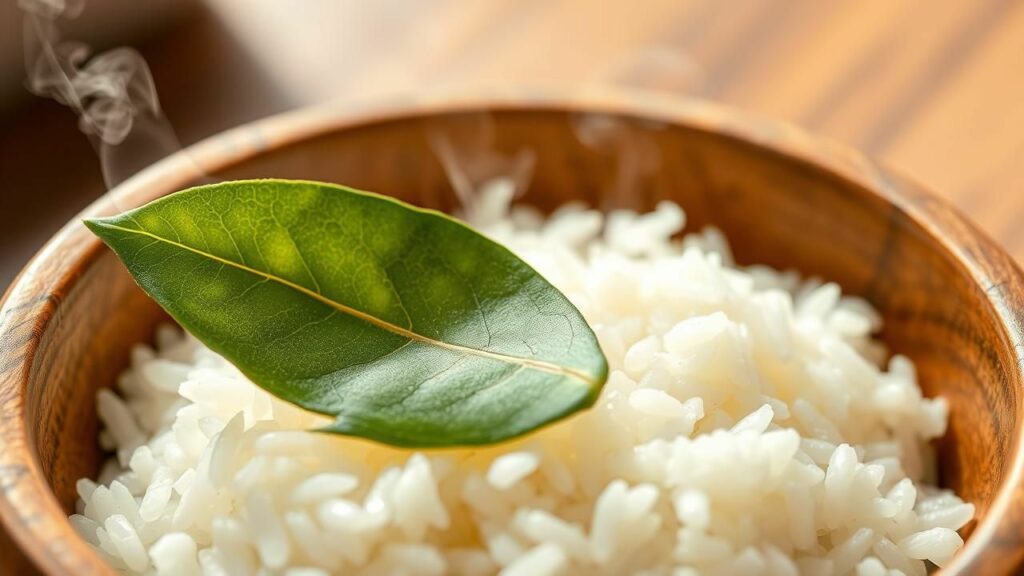 Une feuille de laurier dans le riz pour repousser les insectes et ...