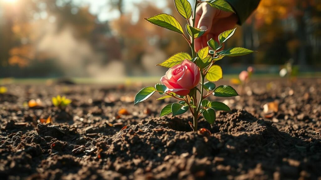Ce détail oublié en plantant votre rosier en automne compromet sa ...